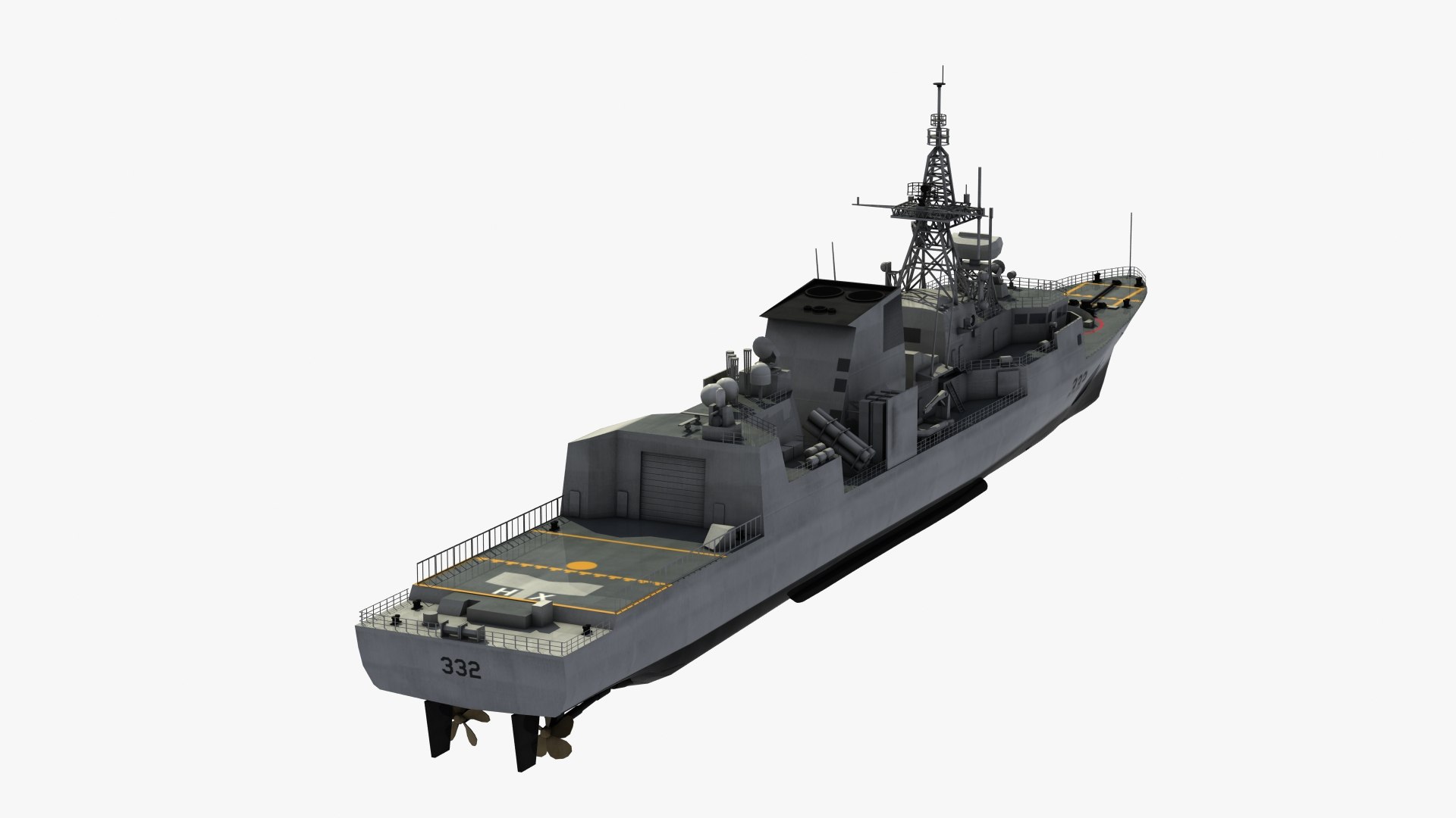 Updated halifax class model - TurboSquid 1517660