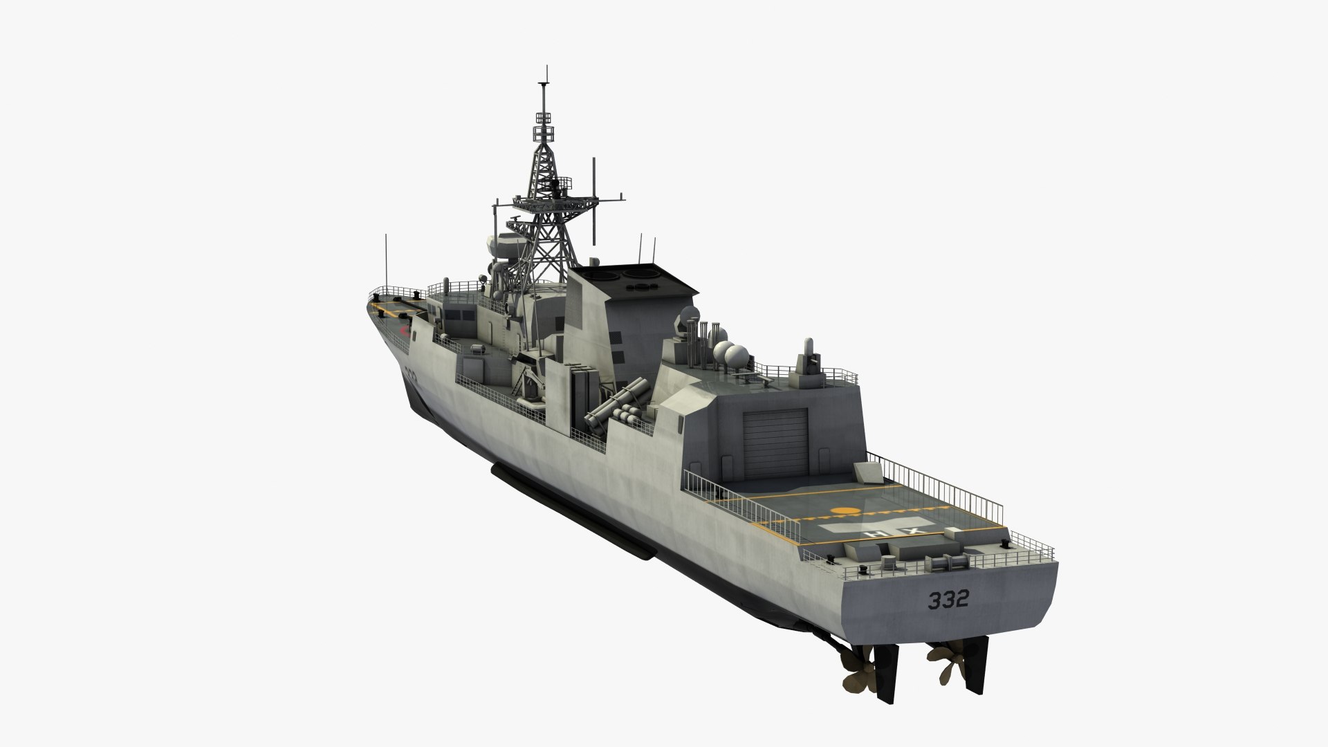 Updated halifax class model - TurboSquid 1517660