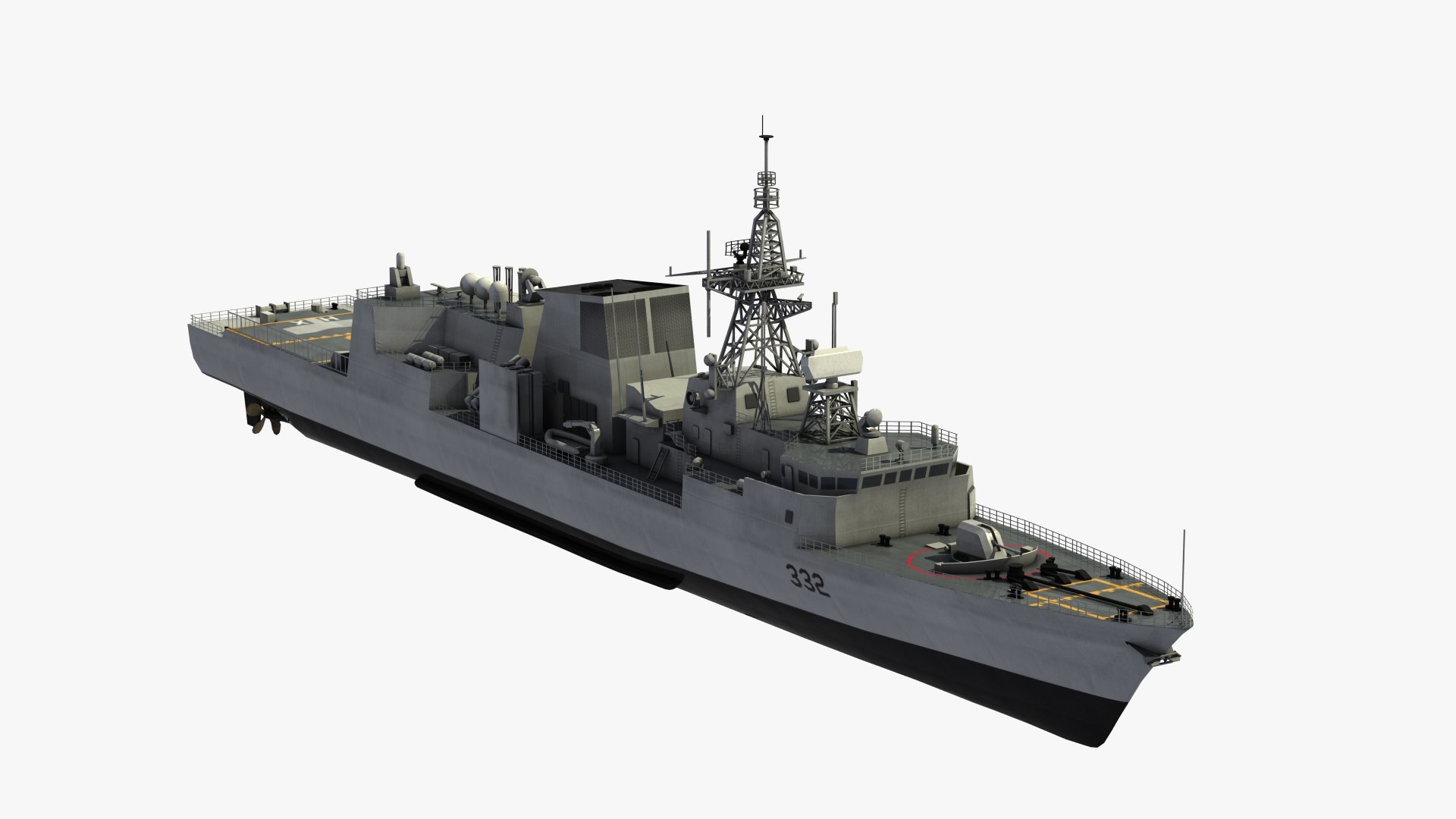 Updated halifax class model - TurboSquid 1517660