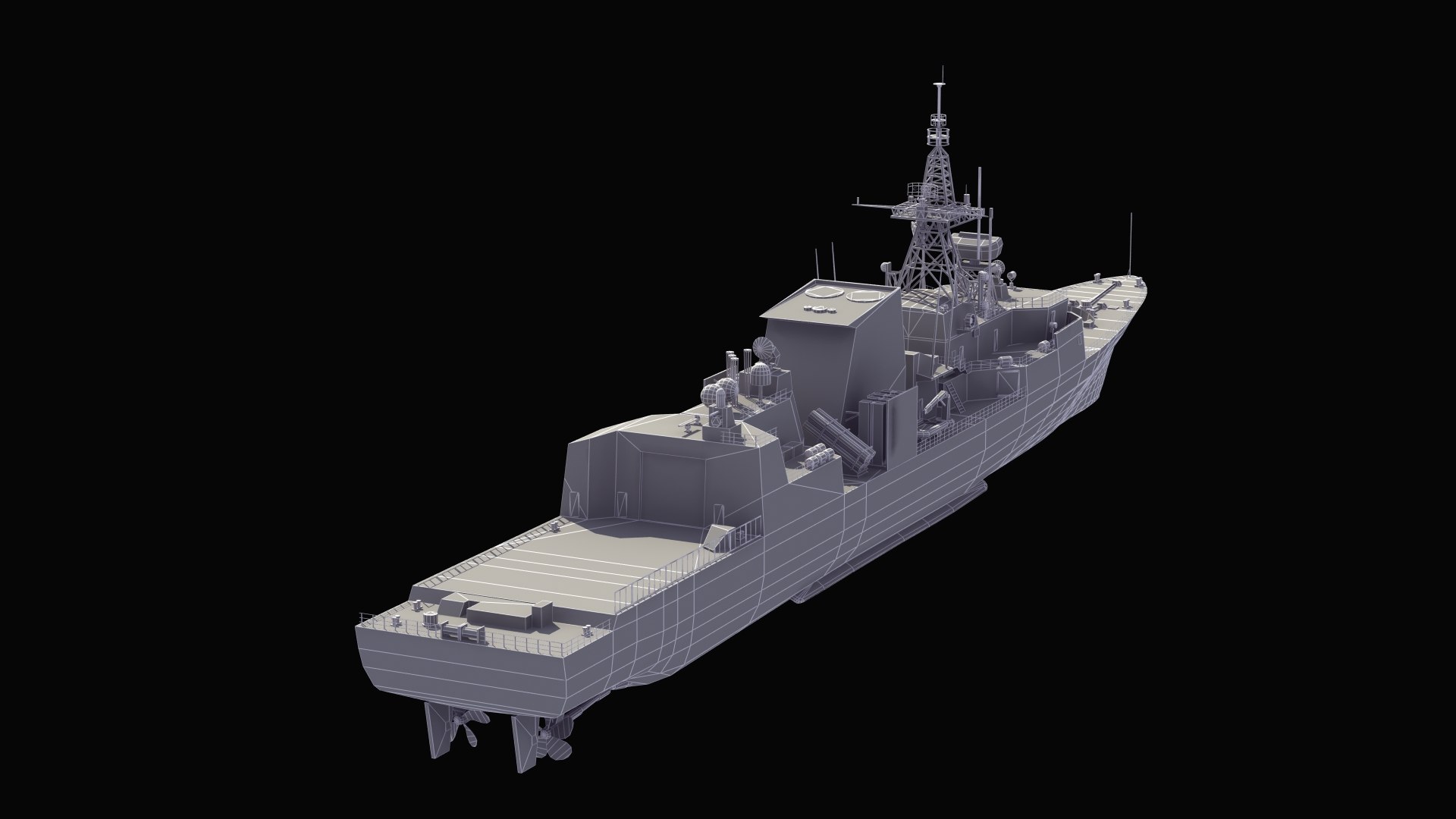 Updated halifax class model - TurboSquid 1517660