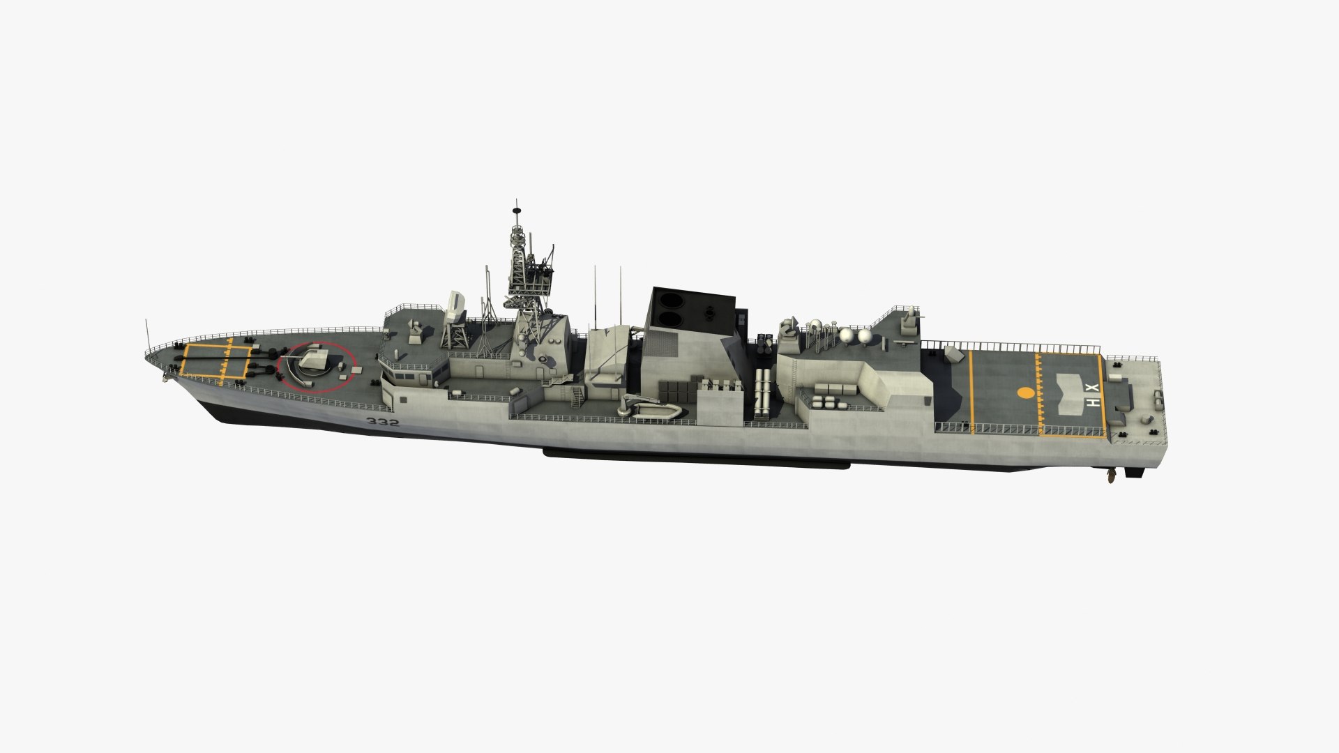 Updated halifax class model - TurboSquid 1517660