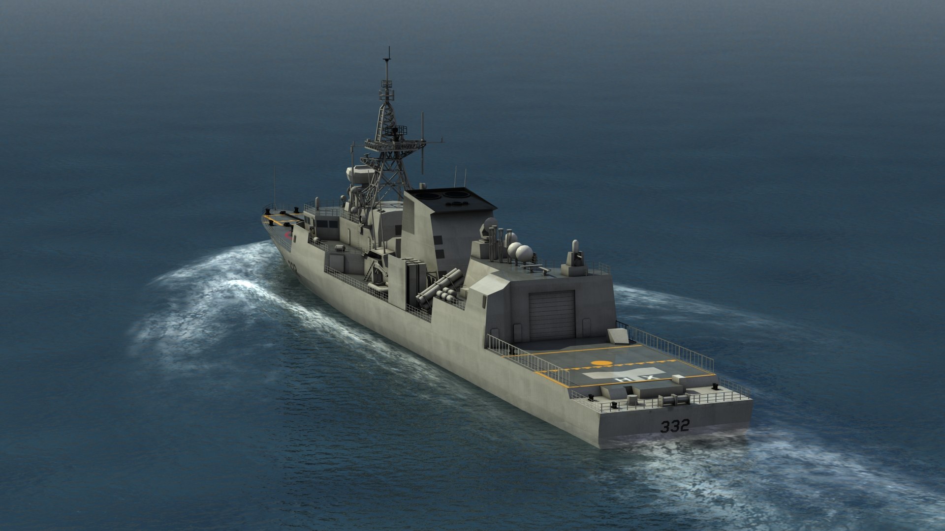 Updated halifax class model - TurboSquid 1517660