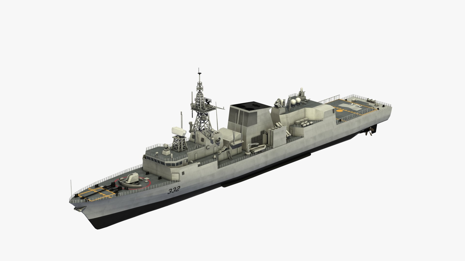 Updated halifax class model - TurboSquid 1517660