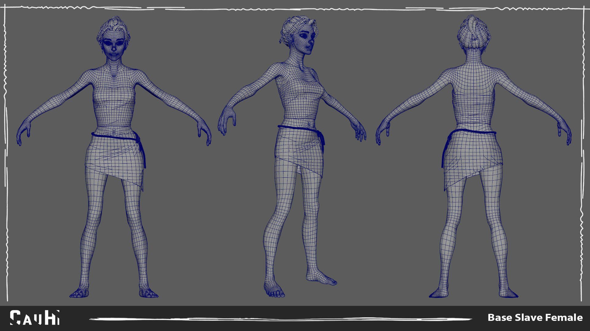 Slave Female Stylized Low-poly 3D Model 3D - TurboSquid 2213487