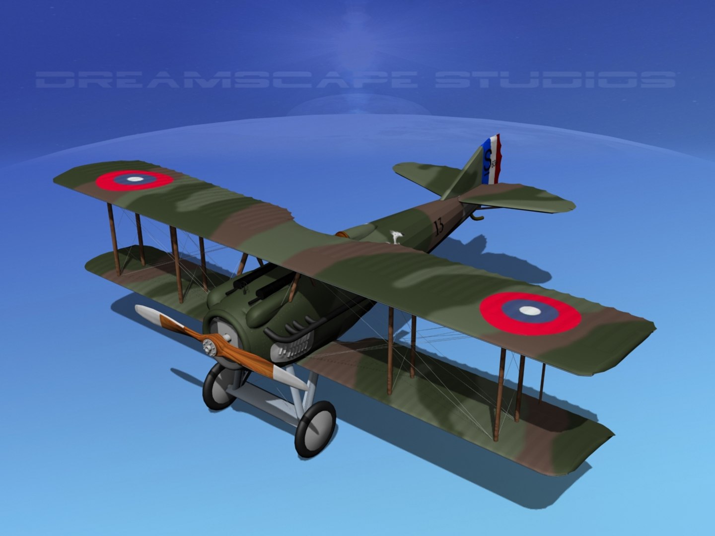spad xiii xii fighters 3d max