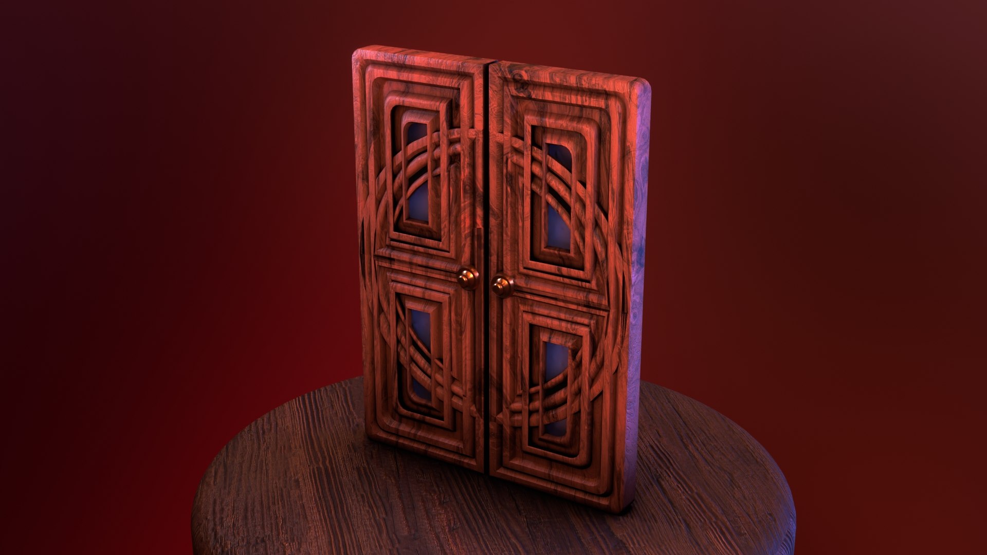 Library Wooden Door Low-poly 3D Model - TurboSquid 2100895