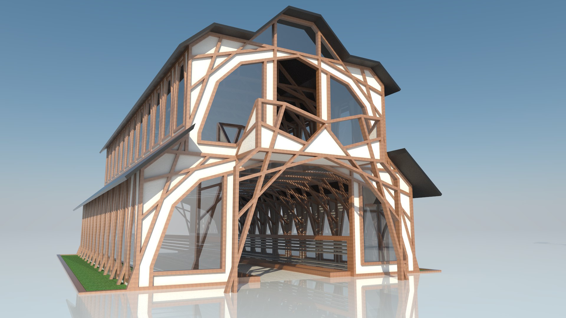 modern stable 3d 3ds