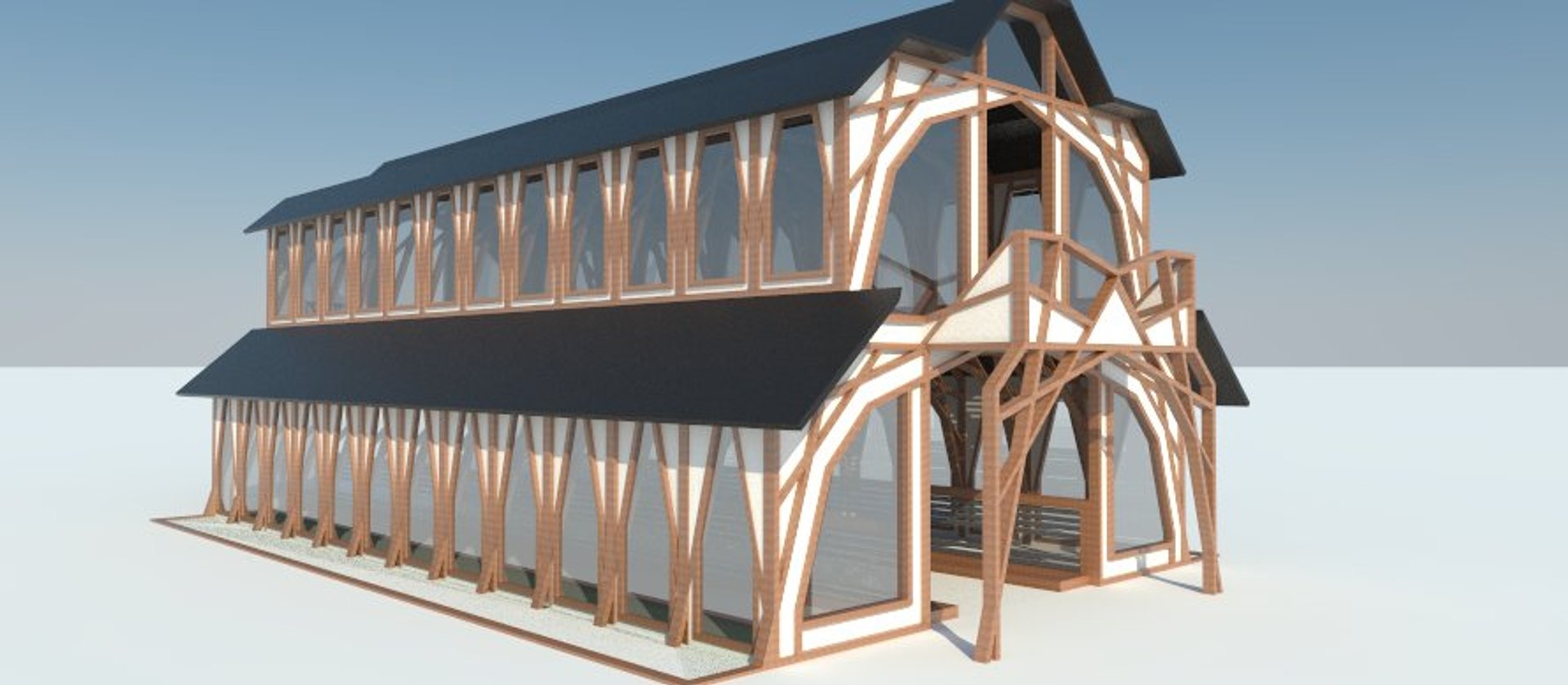 Modern Stable 3d 3ds