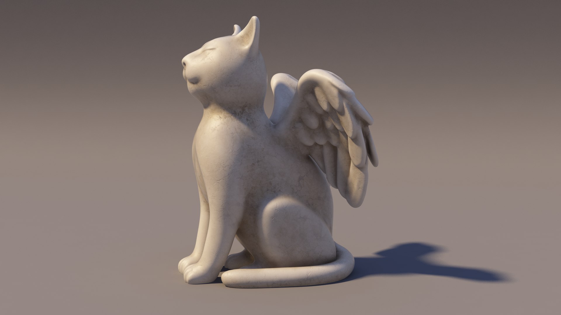 Wing Cat Statue 3D Model - TurboSquid 1478688