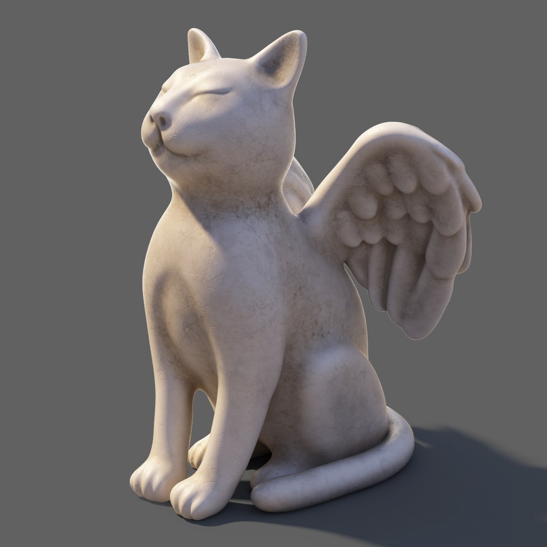 Wing Cat Statue 3D Model - TurboSquid 1478688