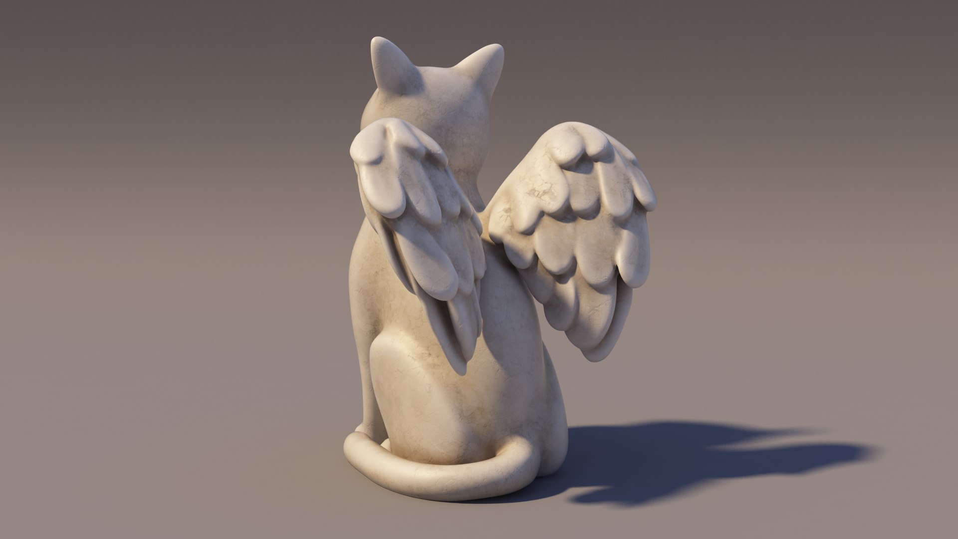 Wing Cat Statue 3D Model - TurboSquid 1478688