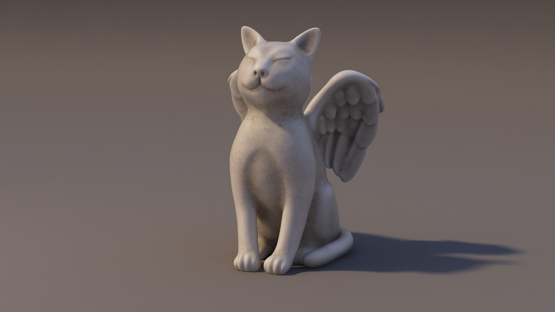 Wing Cat Statue 3D Model - TurboSquid 1478688