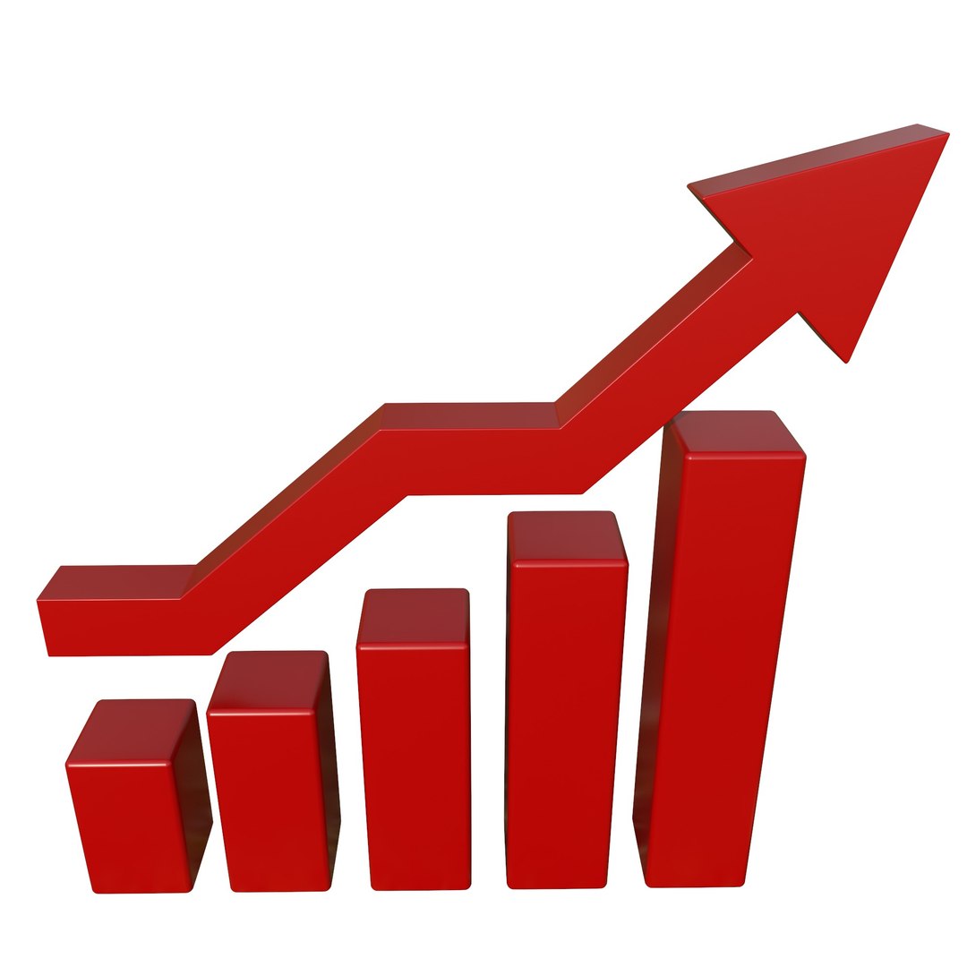 3D Business Growth Model - TurboSquid 2249319