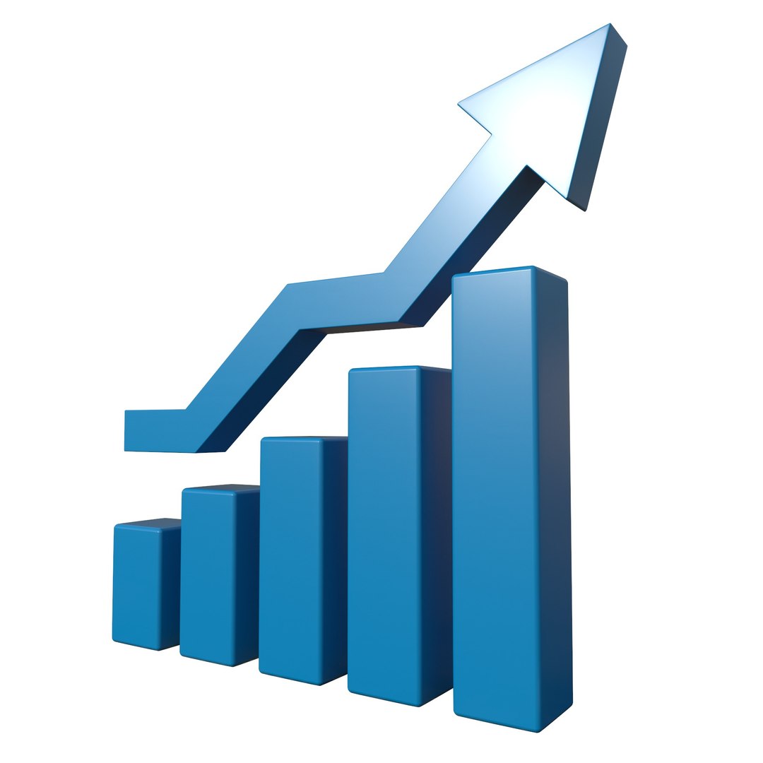 3D Business Growth Model - TurboSquid 2249319