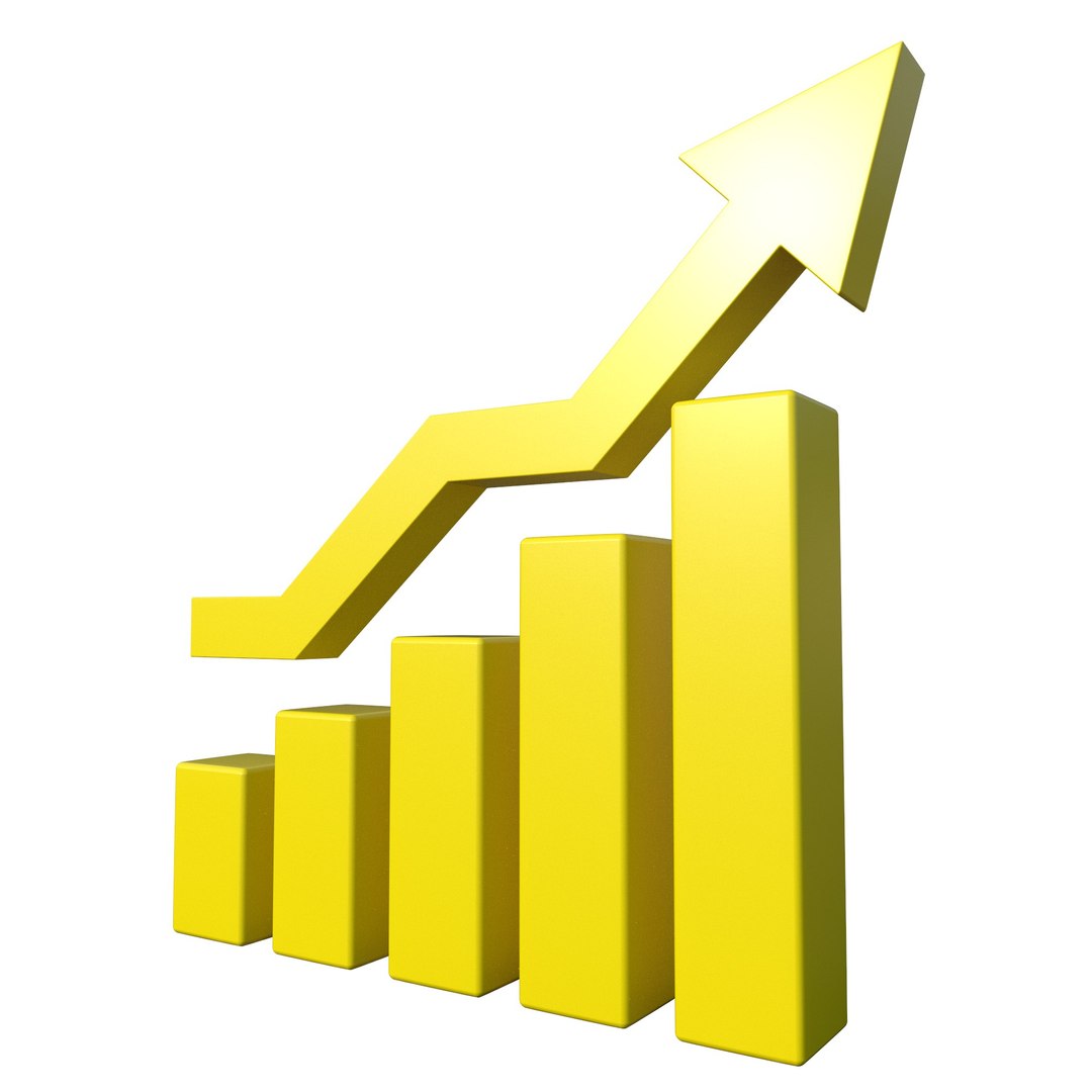 3D Business Growth Model - TurboSquid 2249319