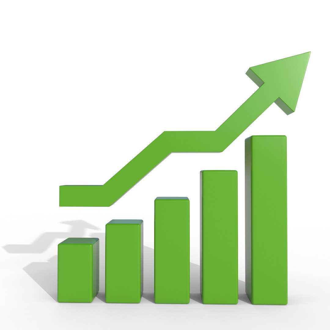 3D Business Growth Model - TurboSquid 2249319