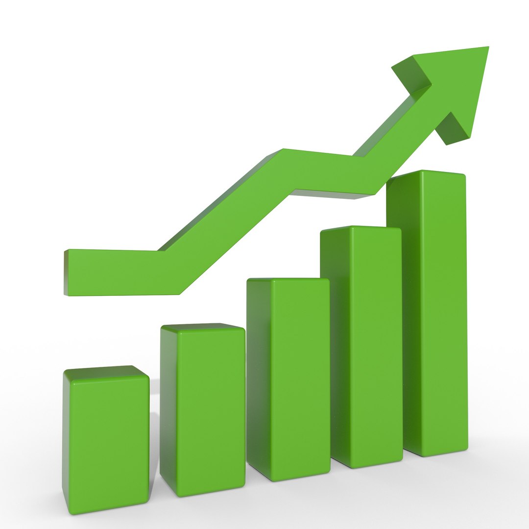 3D Business Growth Model - TurboSquid 2249319