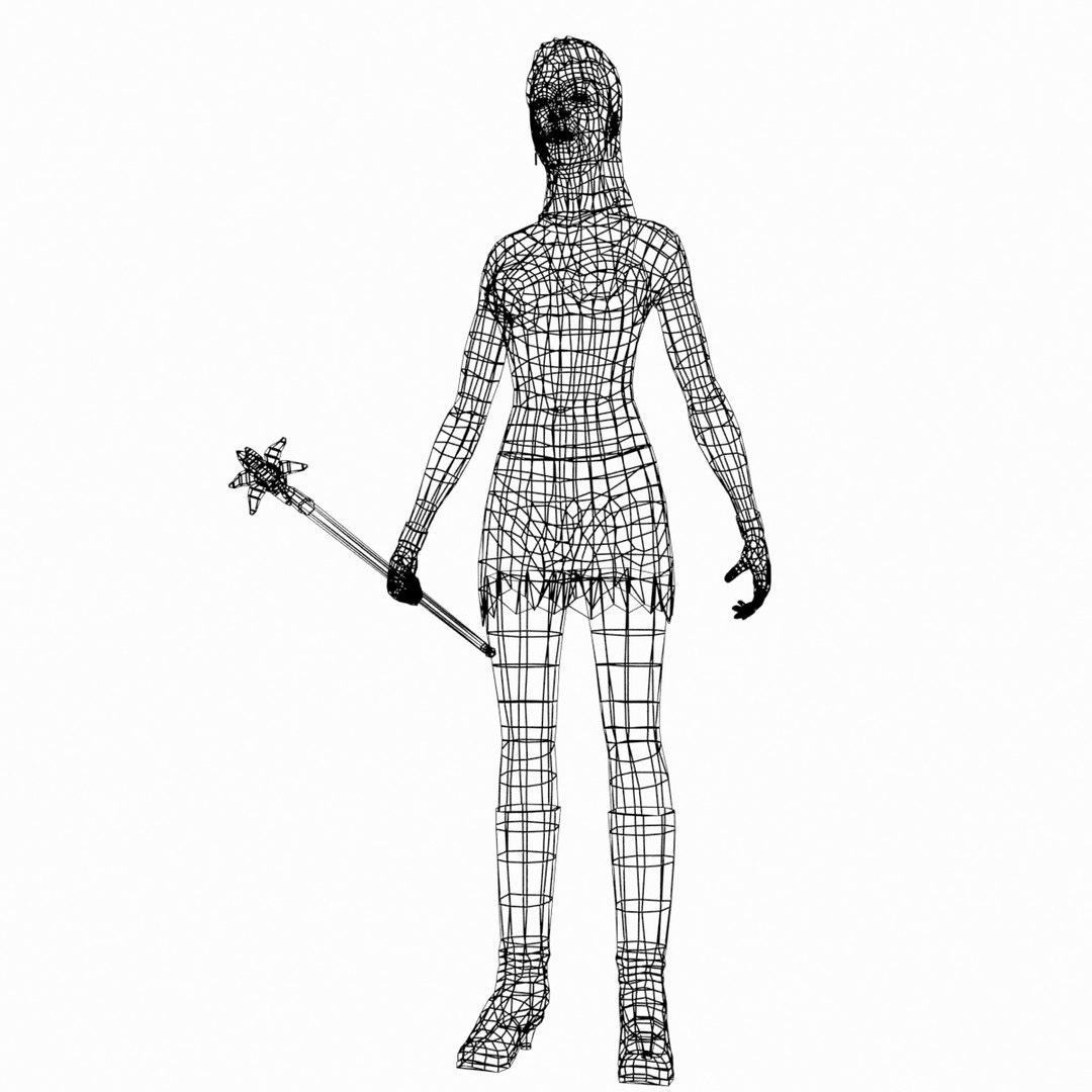 3D Wild Lady Polys - TurboSquid 1174519