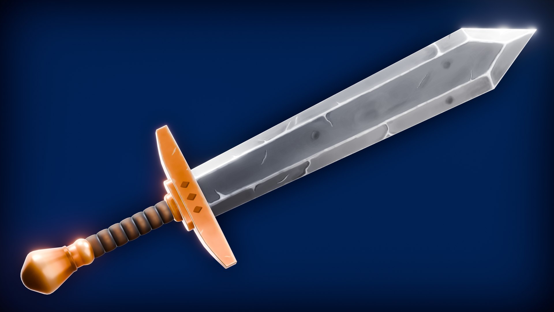 Stylized Hand Painted Sword 3D Model - TurboSquid 2330373