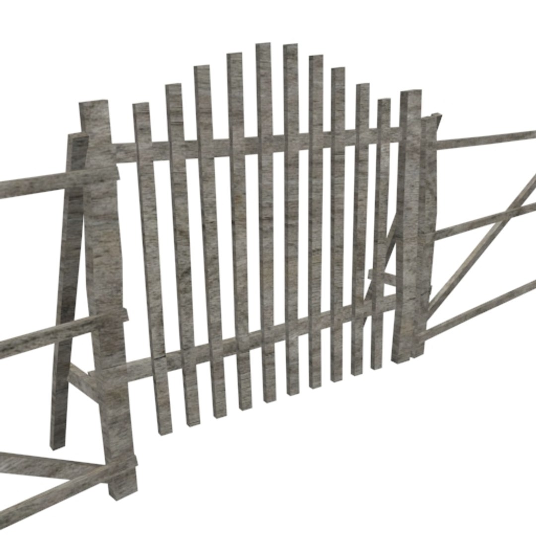Wooden Gate Fence 3D Model - TurboSquid 1453738