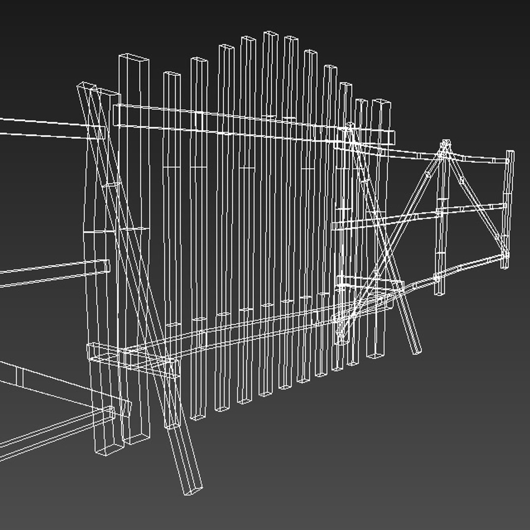 Wooden Gate Fence 3D Model - TurboSquid 1453738