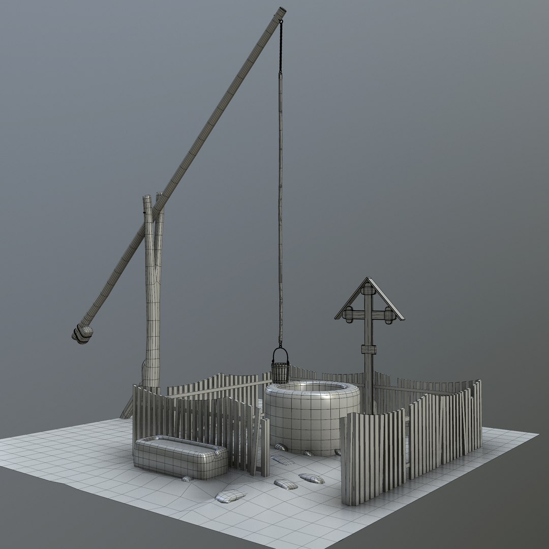 3d Model Of Draw Shadoof Scaled