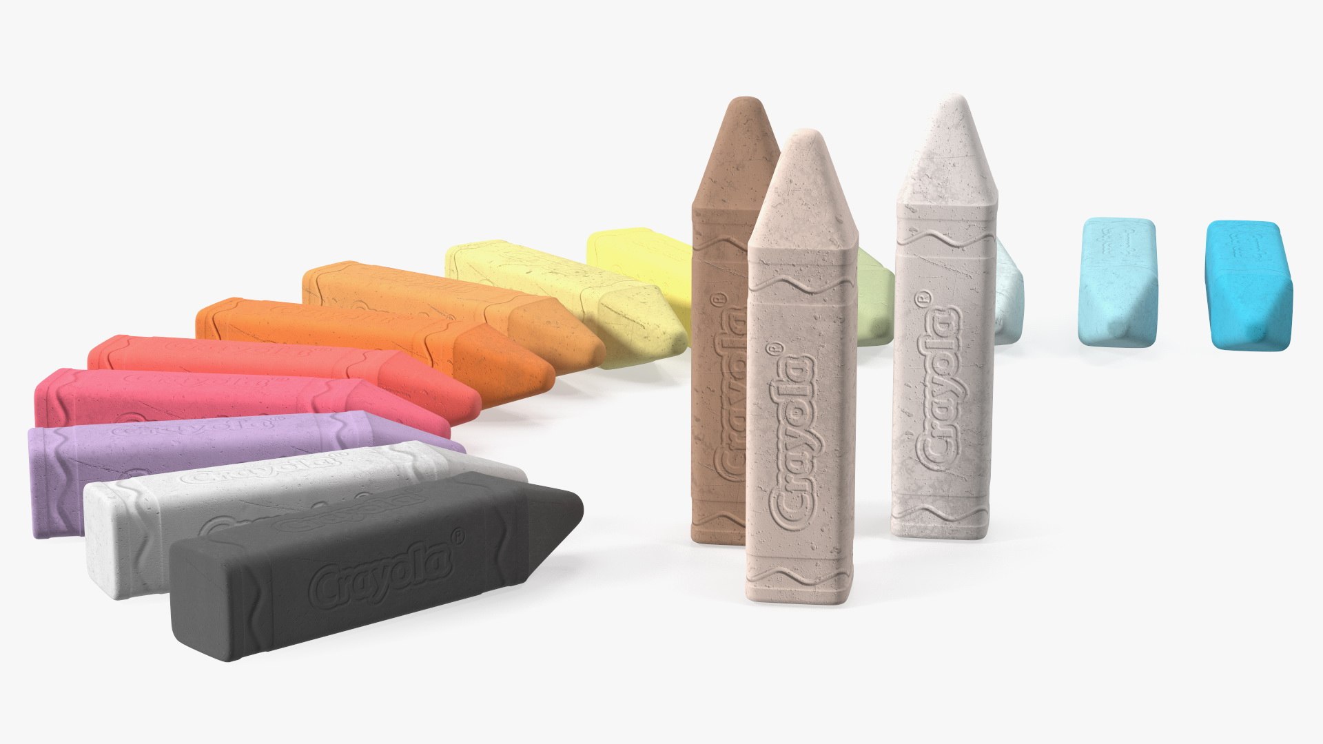 Crayola Chalk Set 16 Colors Model - TurboSquid 2155817