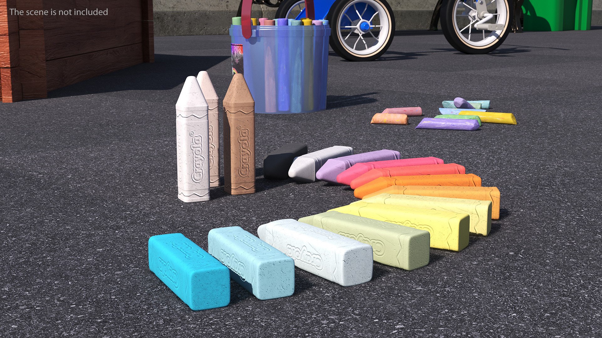 Crayola Chalk Set 16 Colors Model - TurboSquid 2155817