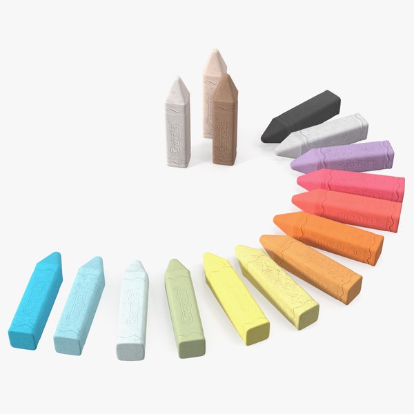 크레욜라 분필 세트 16색 3D 모델 - TurboSquid 2155817