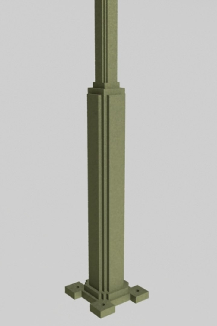 3d Lamp-post Lamp Model