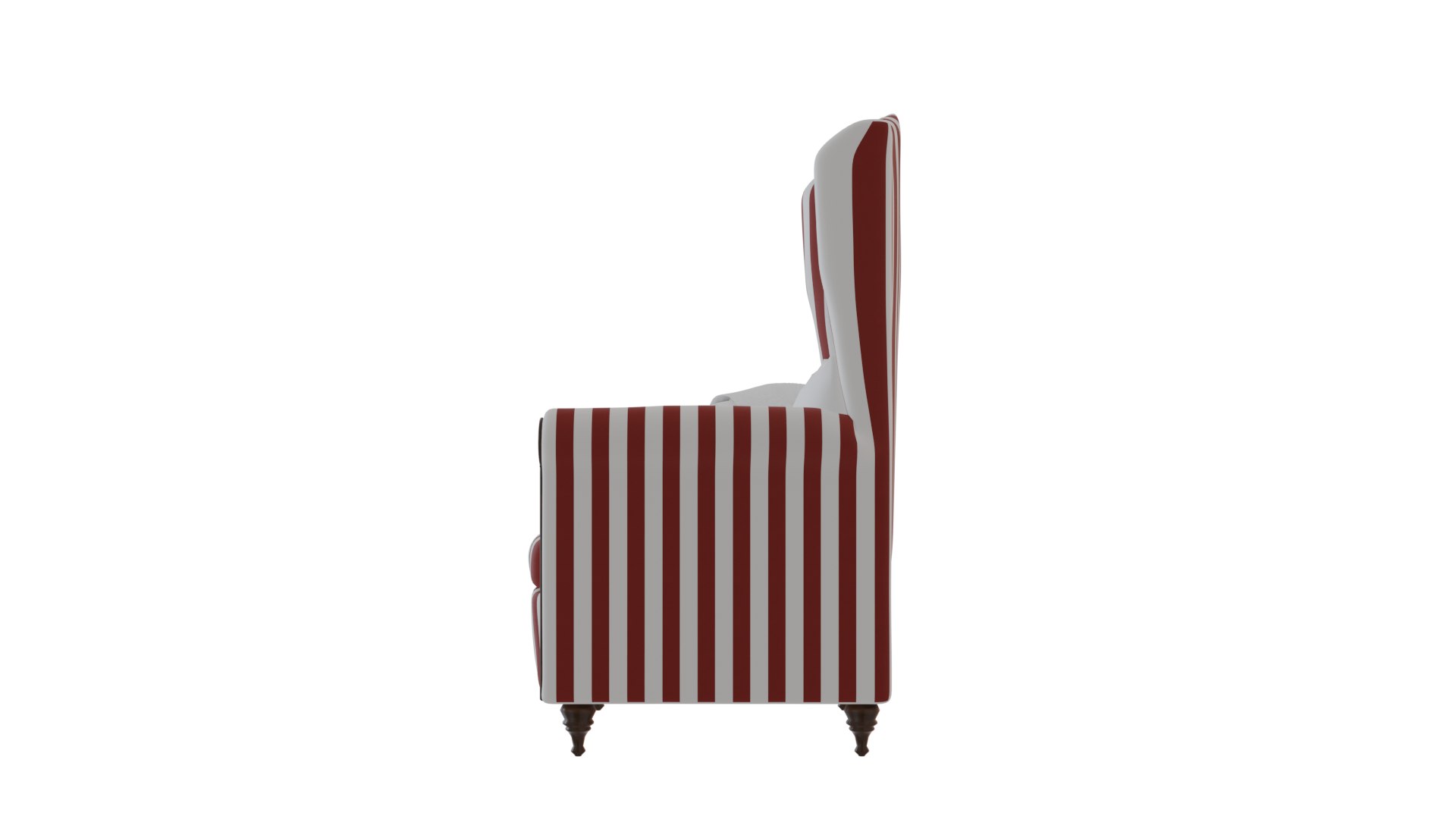 3D Candy Cane Striped Mediterranean Winged Arm Chair Model - TurboSquid ...