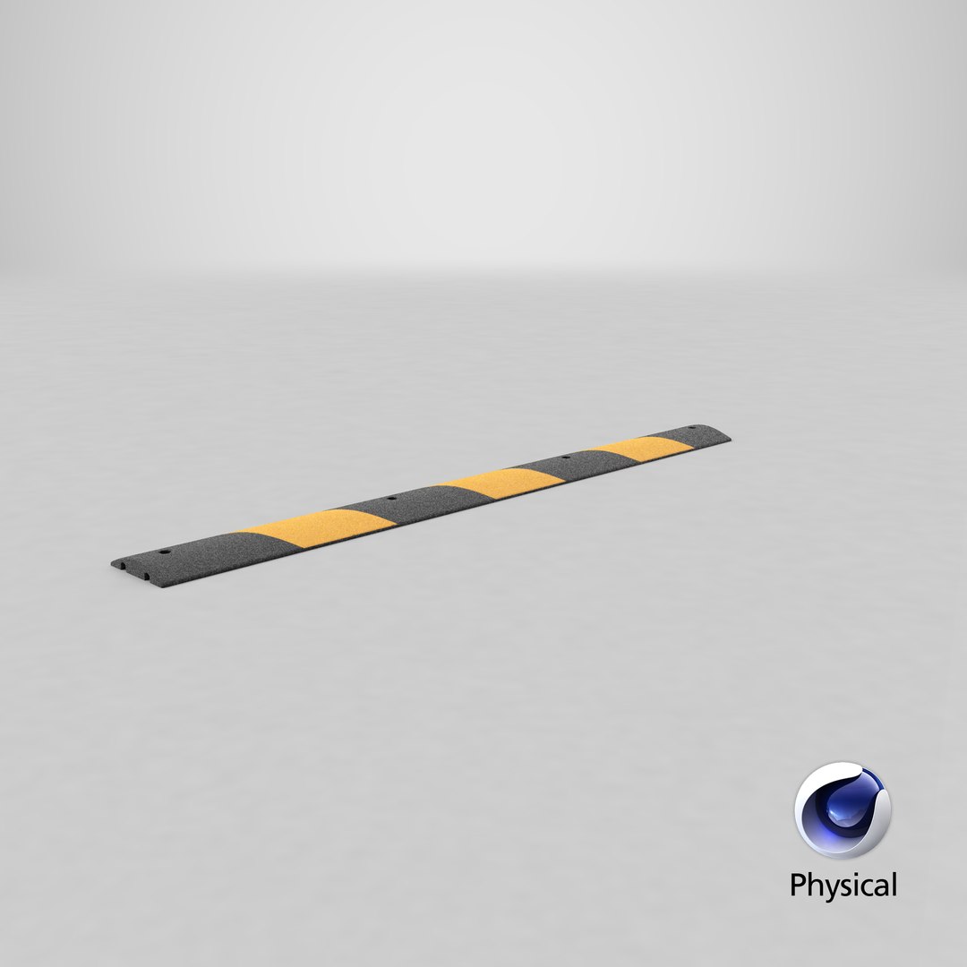 3D Model Speed Bump Concrete 01 Clean And Dirty - TurboSquid 1864632
