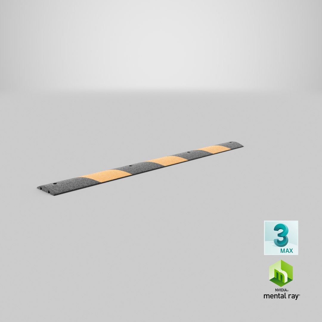 3D Model Speed Bump Concrete 01 Clean And Dirty - TurboSquid 1864632