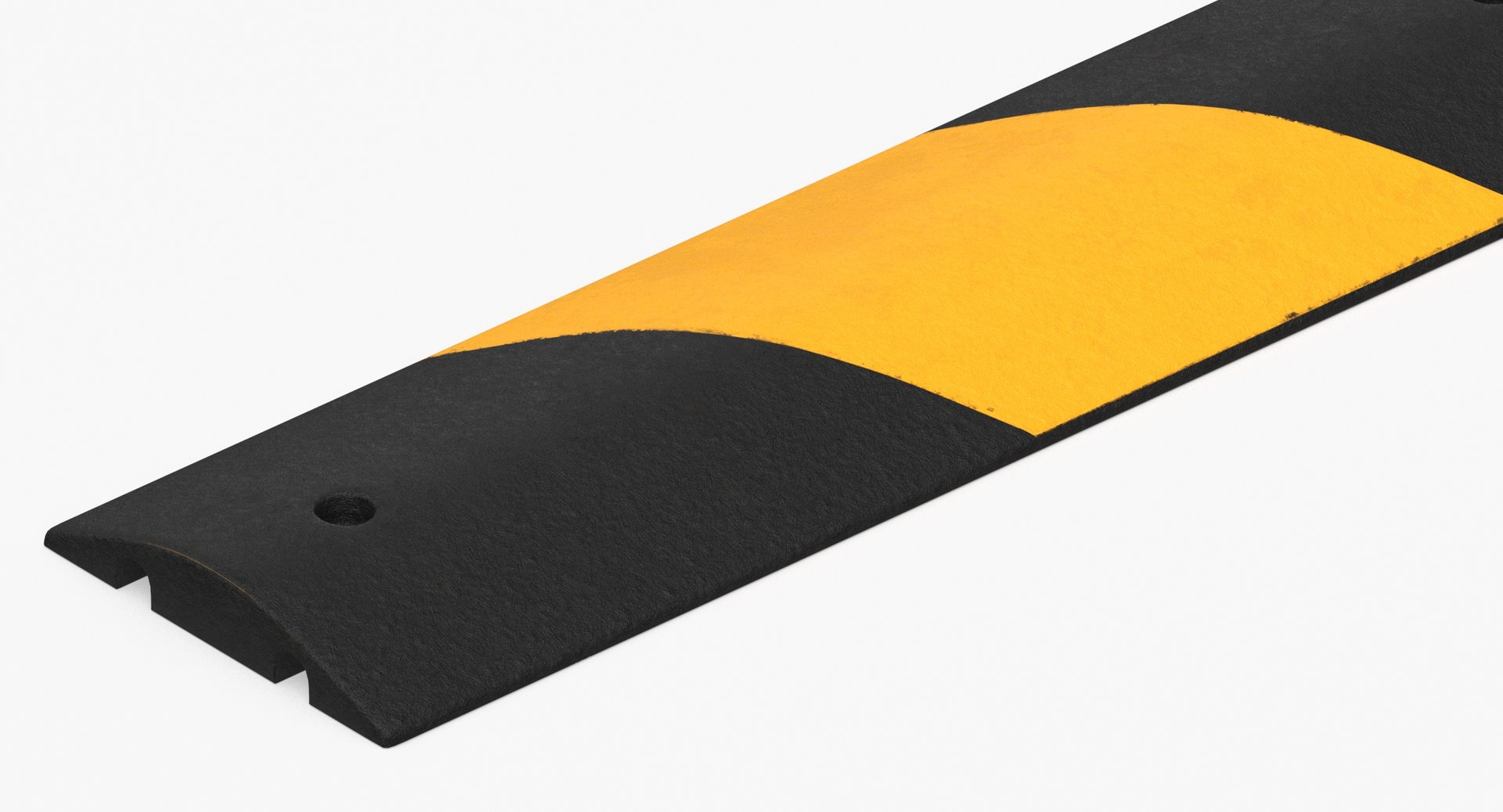 3D Model Speed Bump Concrete 01 Clean And Dirty - TurboSquid 1864632