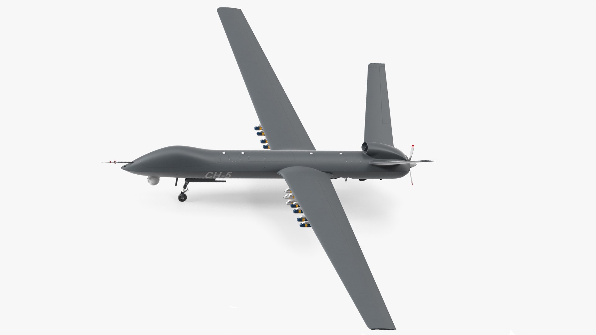 3D CH-5 Rainbow UAV Armed Rigged for Maya - TurboSquid 2049244