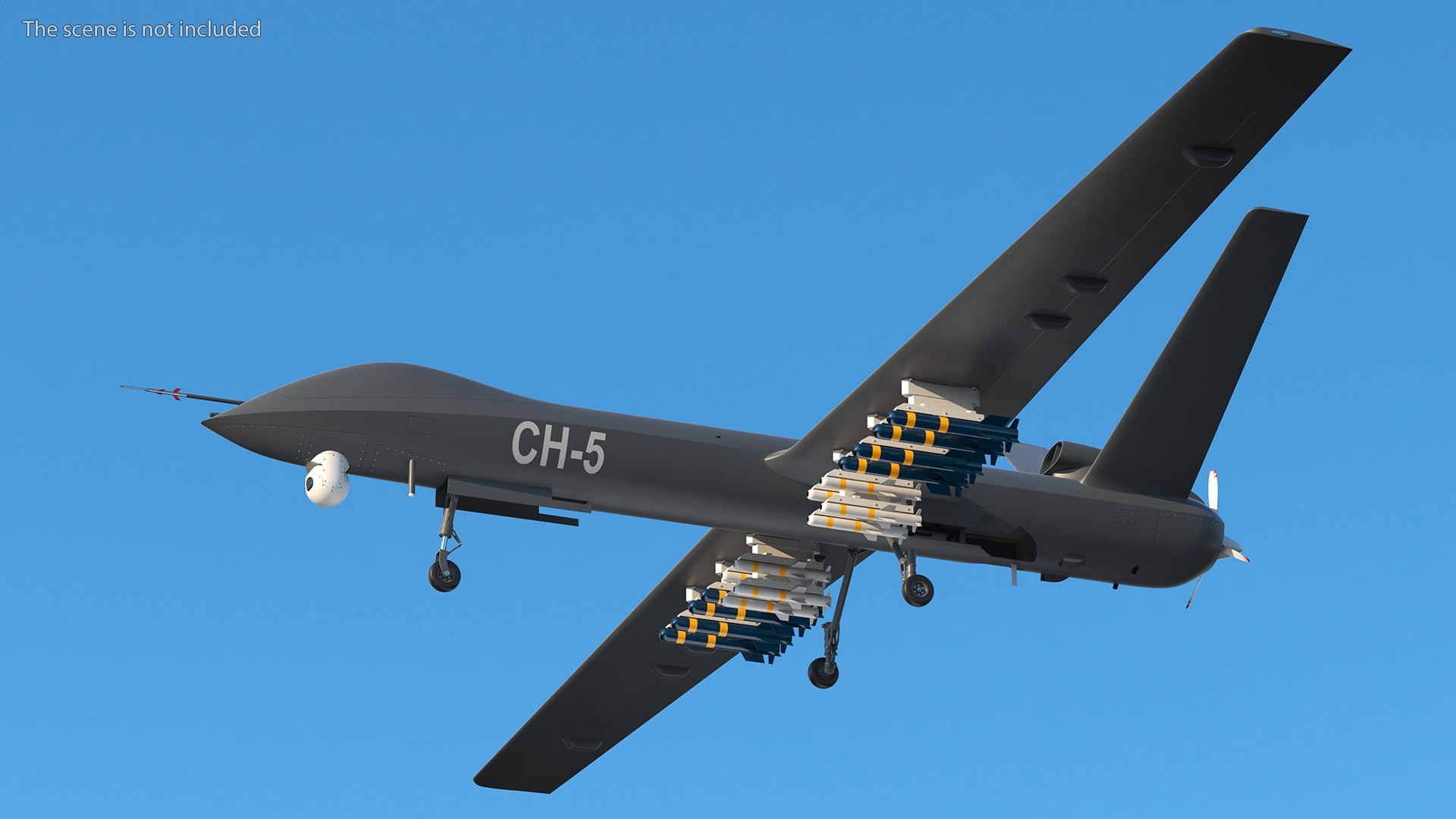3D CH-5 Rainbow UAV Armed Rigged For Maya - TurboSquid 2049244