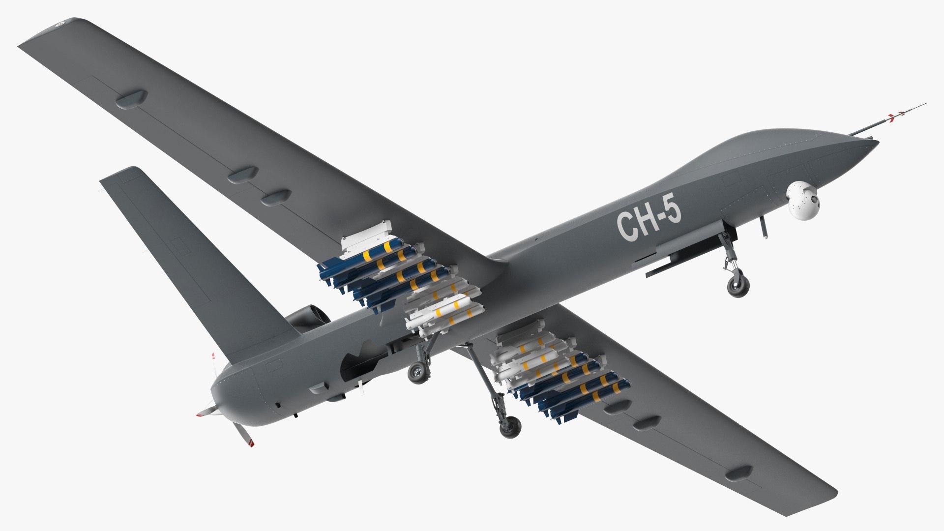 3D CH-5 Rainbow UAV Armed Rigged For Maya - TurboSquid 2049244