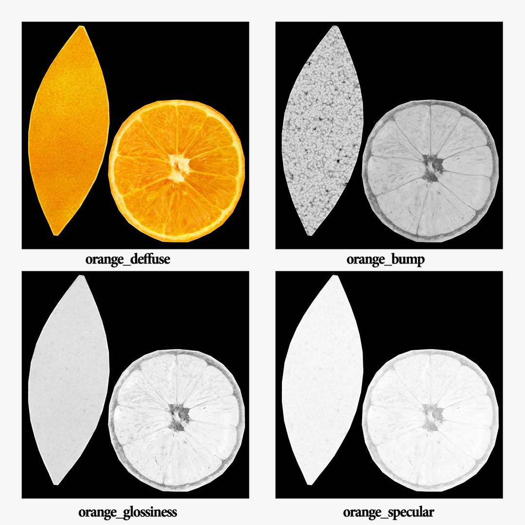 orange modeled 3d max