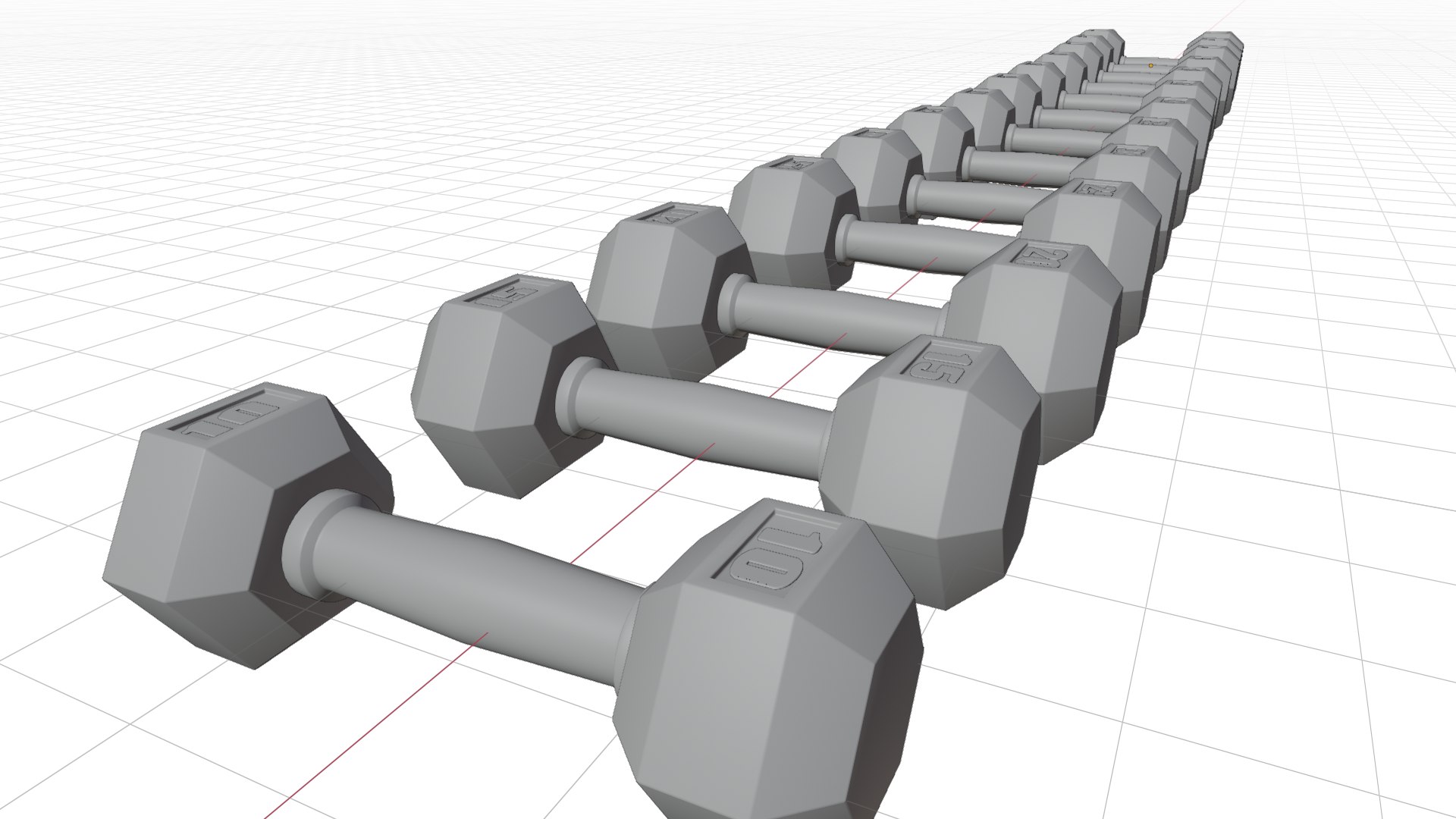 3D Dumbbell Set - TurboSquid 2119912