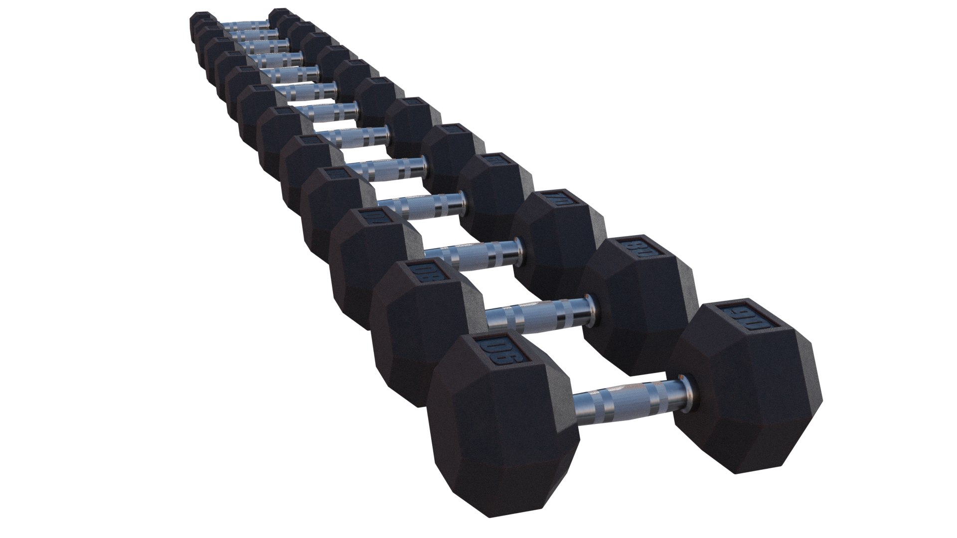 3d Dumbbell Set Turbosquid 2119912