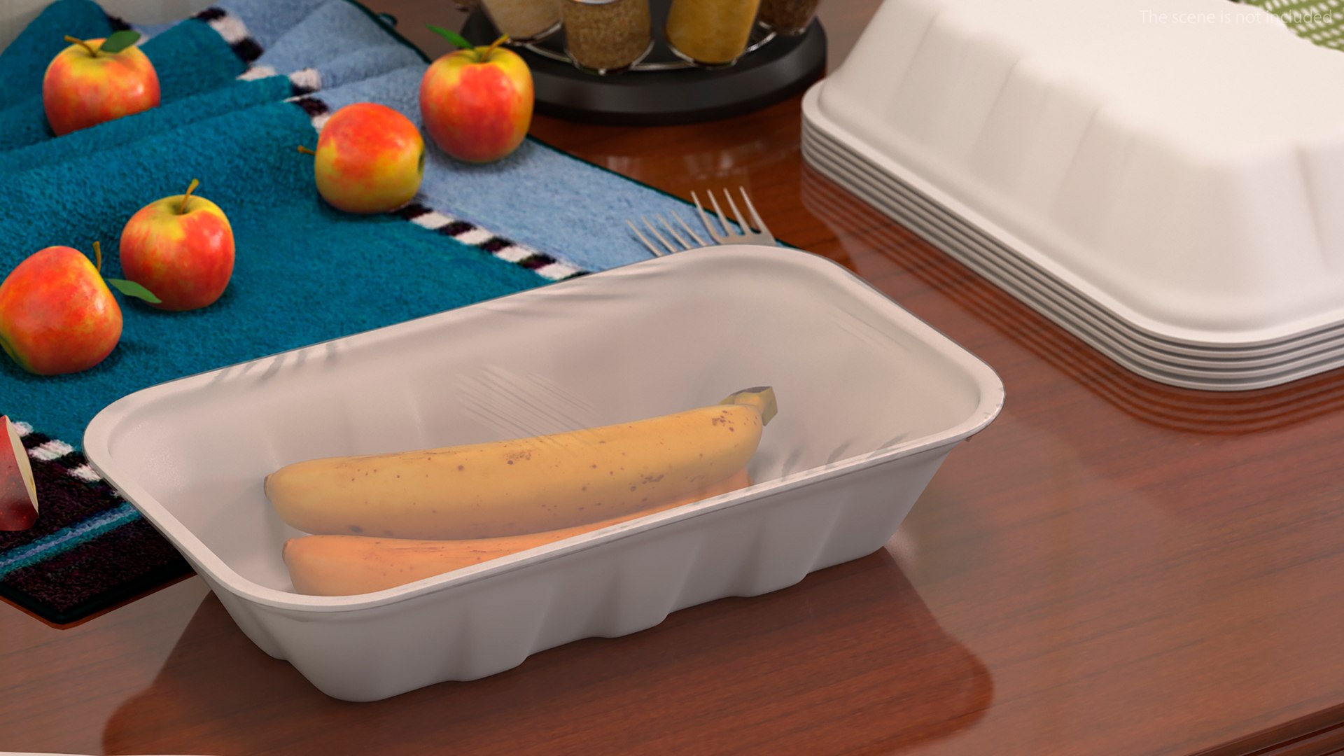 3D Model Packaged Banana Tray - TurboSquid 2396531