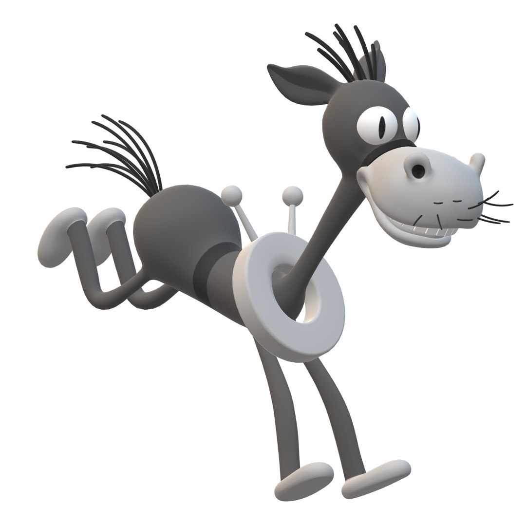 Vintage Cartoon Donkey 3D - TurboSquid 2318520