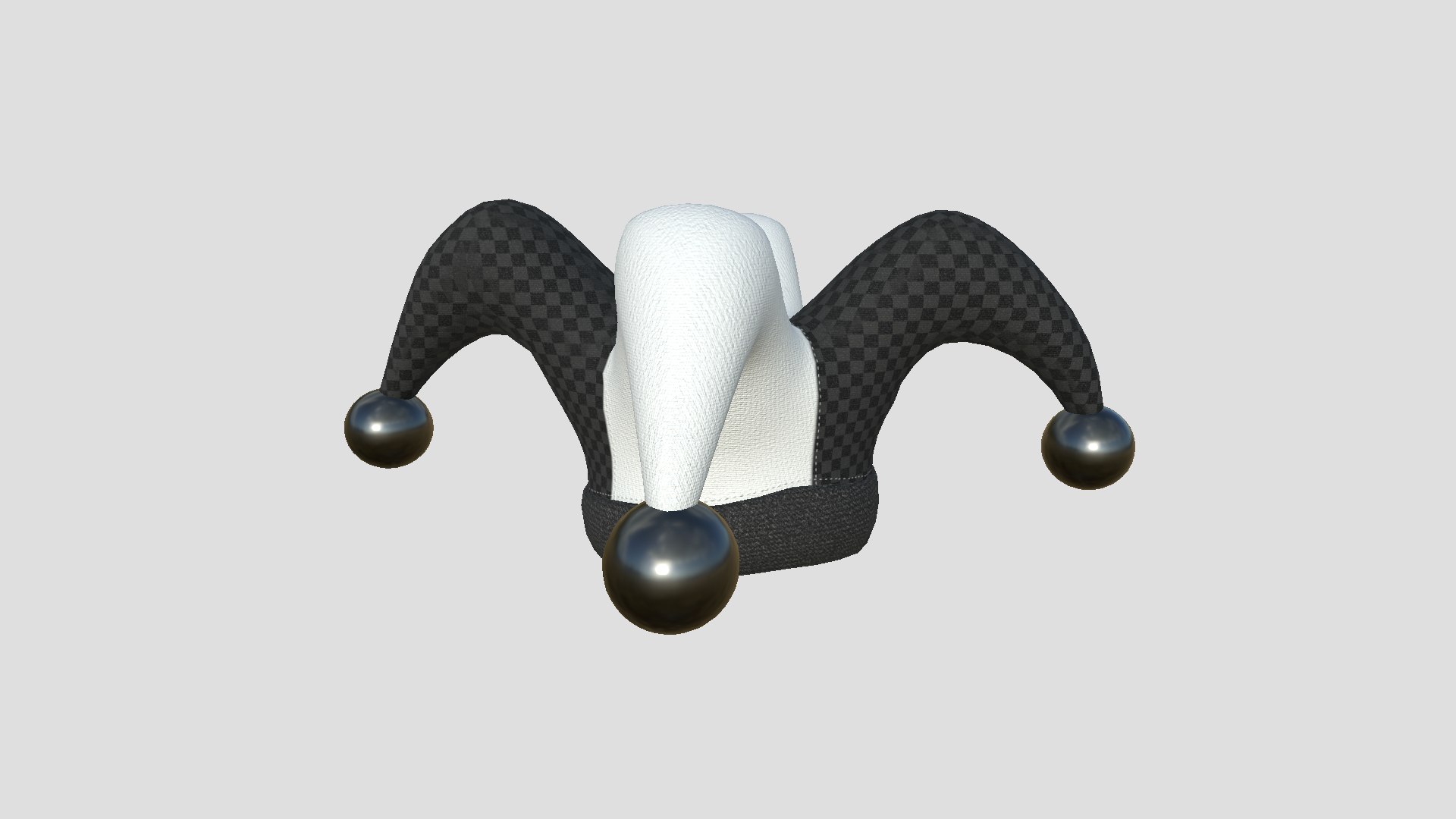 Jester Hat 08 Black White - Character Fashion Design 3D Model ...