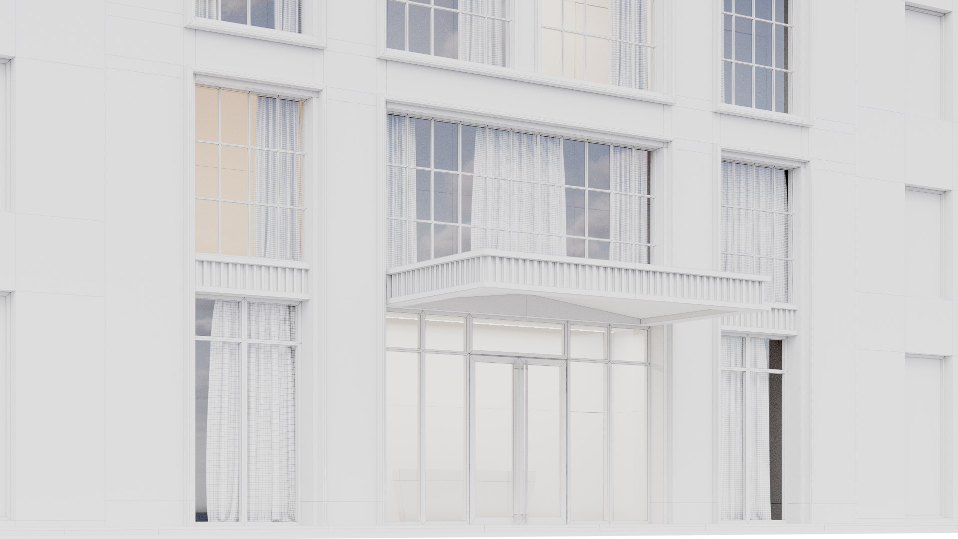 3D Model Modern Building Fasade 10 - TurboSquid 2290737