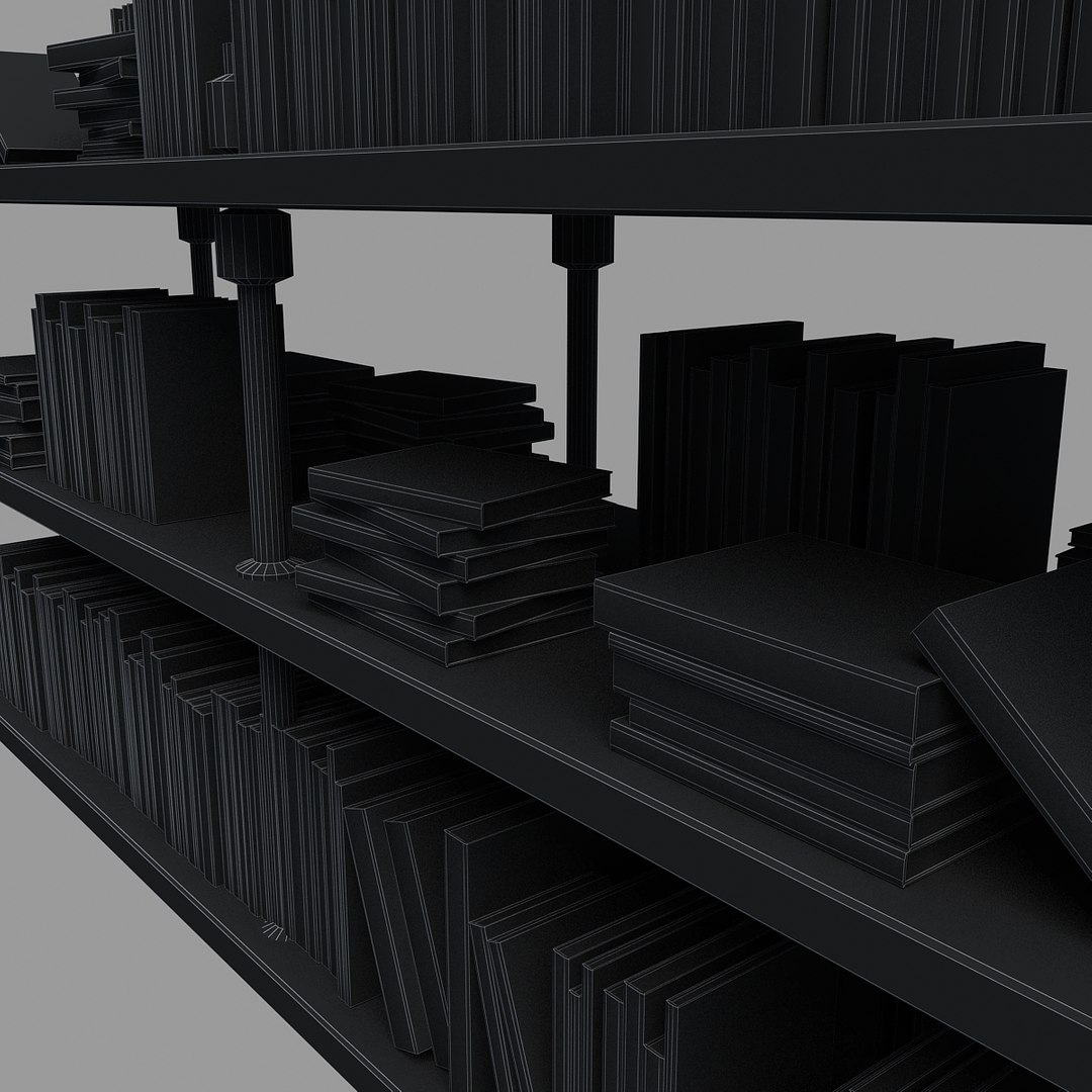 3ds max bookshelf book