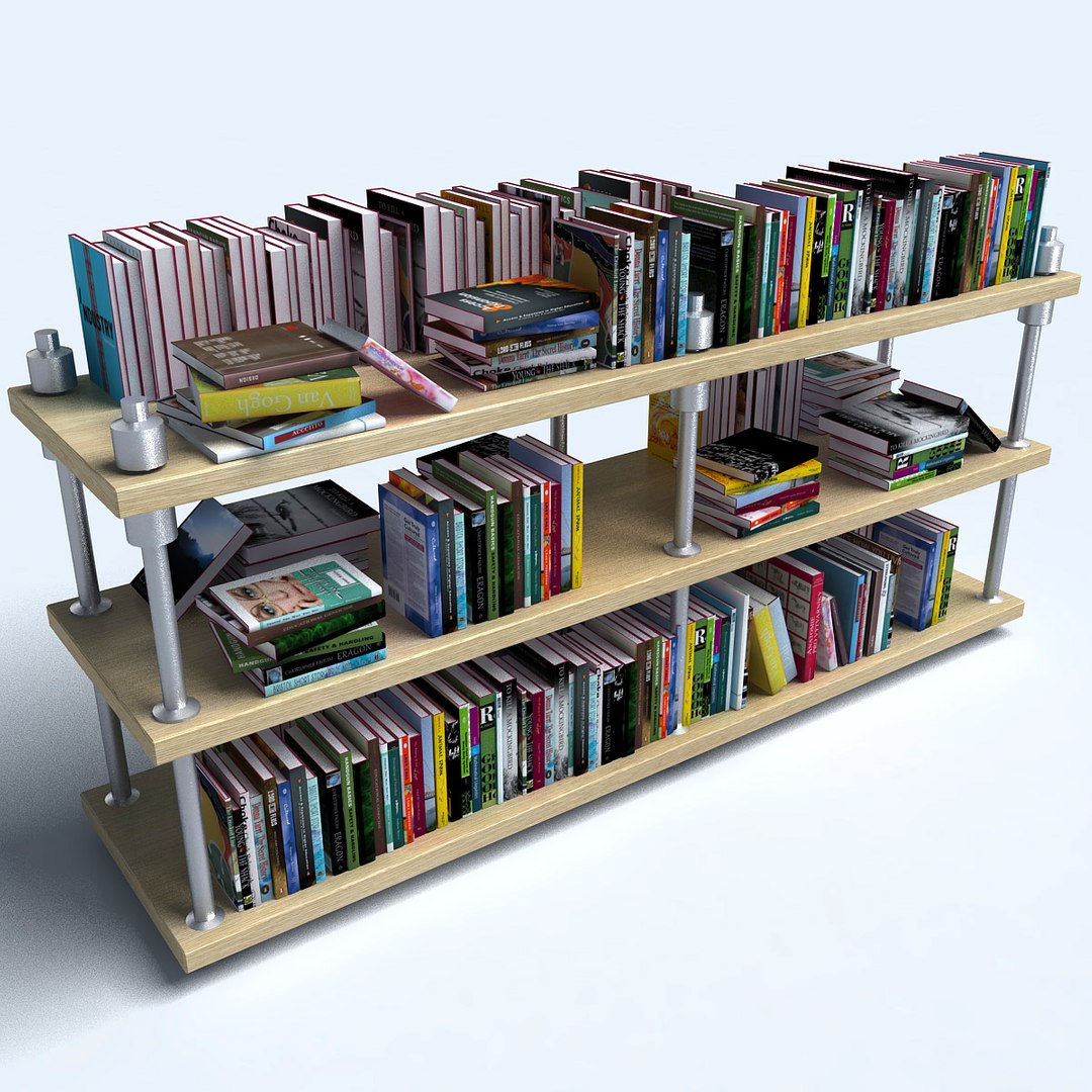 3ds max bookshelf book