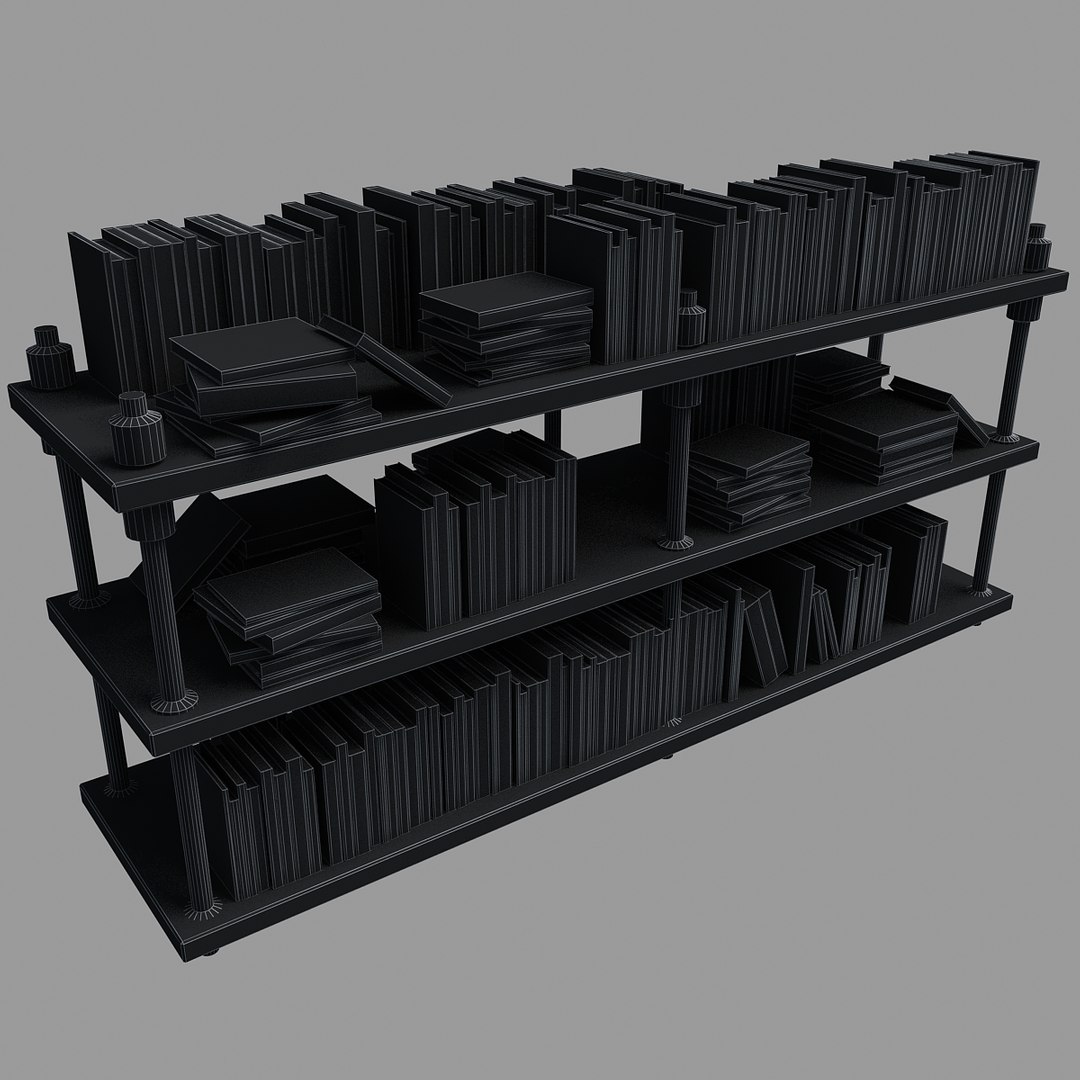 3ds max bookshelf book