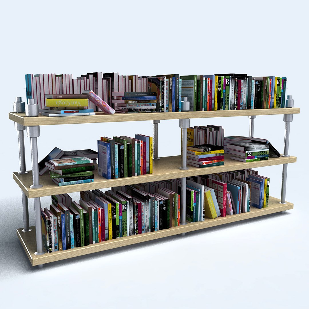 3ds max bookshelf book
