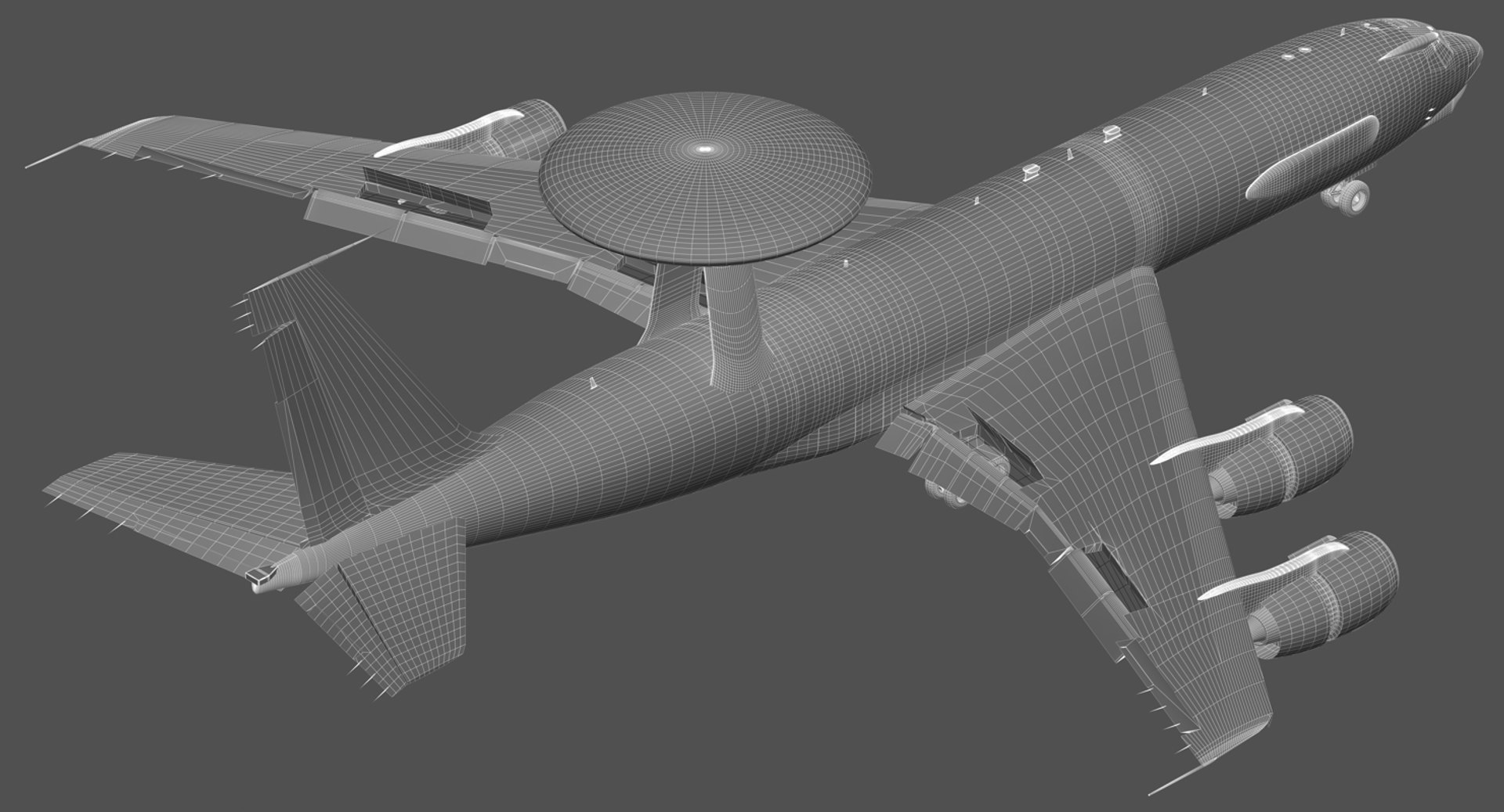 E-3F Sentry Armee De L`air - French Air Force 3D model - TurboSquid 1275636