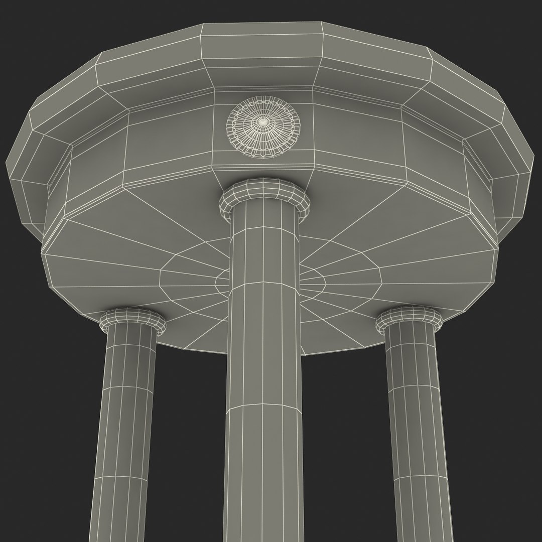 3d Model Of Coaster Plant Stand Table